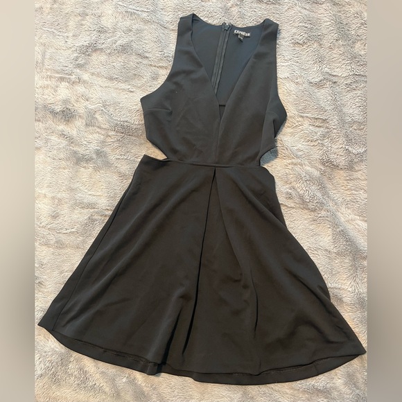Express | Dresses | Express Black Dress With Cutout On Sides | Poshmark